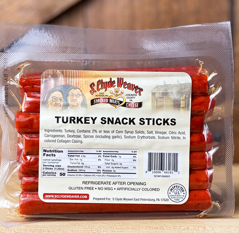 Turkey Meat Snack Sticks for Sale | S. Clyde Weaver