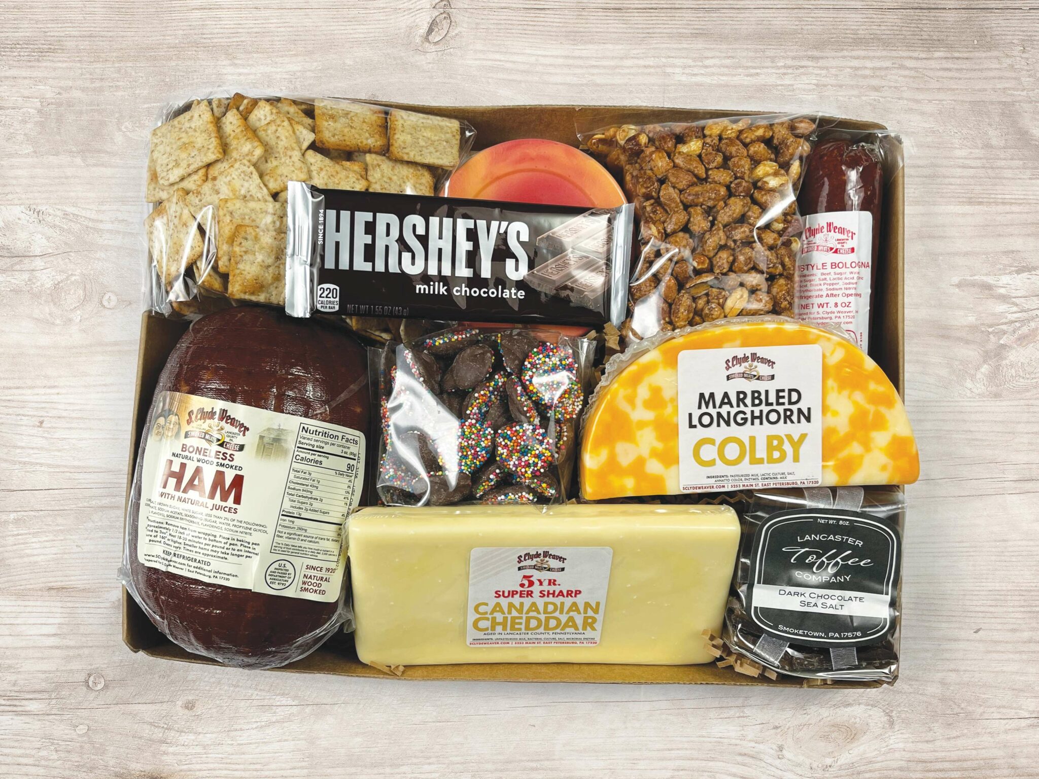 Ham Gift Basket | Lancaster County Grand Sampler - HDS | S. Clyde Weaver
