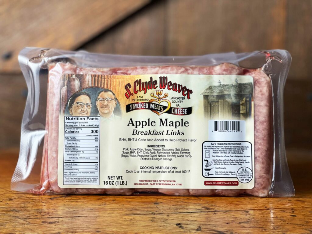 Maple Apple Breakfast Links - S Clyde Weaver