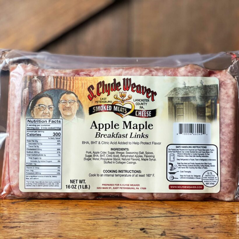 Maple Apple Breakfast Links - S Clyde Weaver